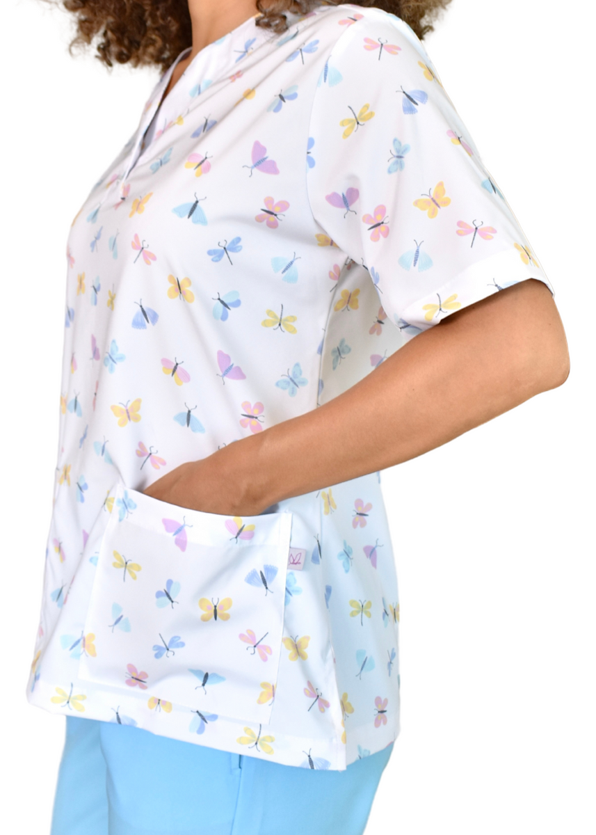 Uniforme de Pantalón - Mariposas Celeste – uniformespapillon