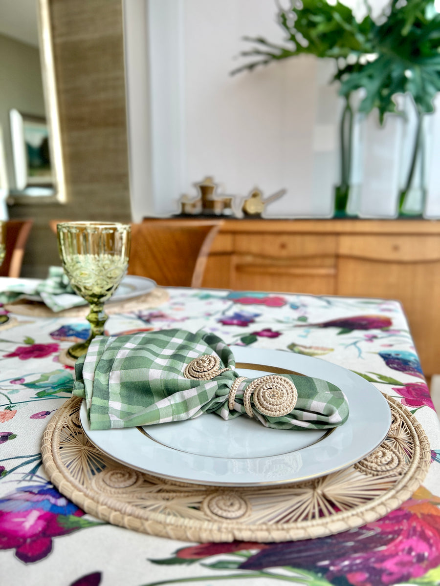 Servilleteros en Palma de Iraca (color natural) - Set x 6 ...