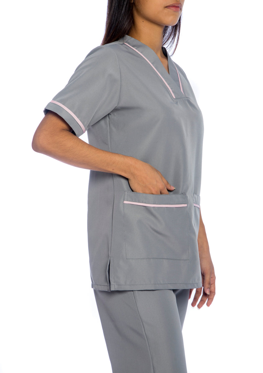 Uniforme de Pantalón - Gris Perla con Rosado – uniformespapillon